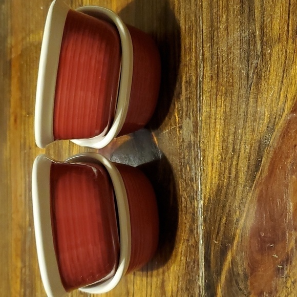 Corningware | Dining | Corningware Etch Red Ramekins Set Of 4 | Poshmark